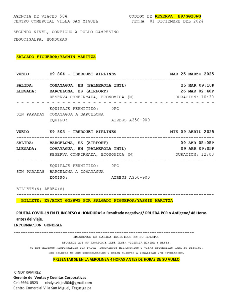 Boleto Salgado Figueroa-Yasmin Maritza | PDF