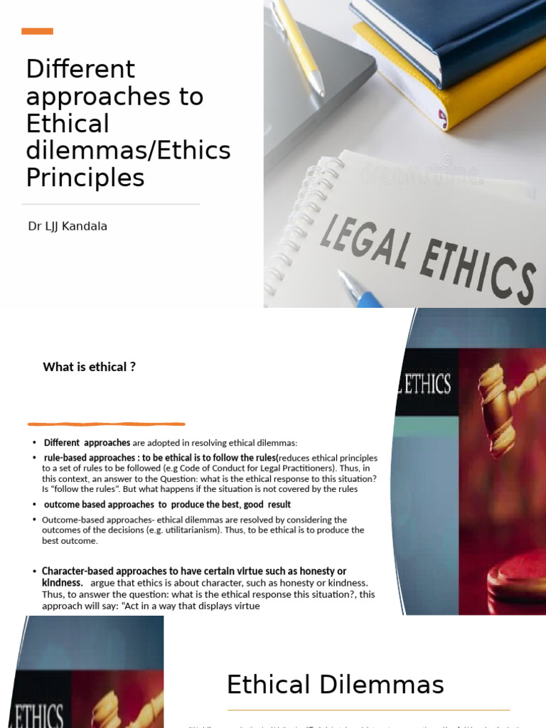 Ethical Dilemmas and Resolution Approaches | PDF | Virtue | Virtue Ethics