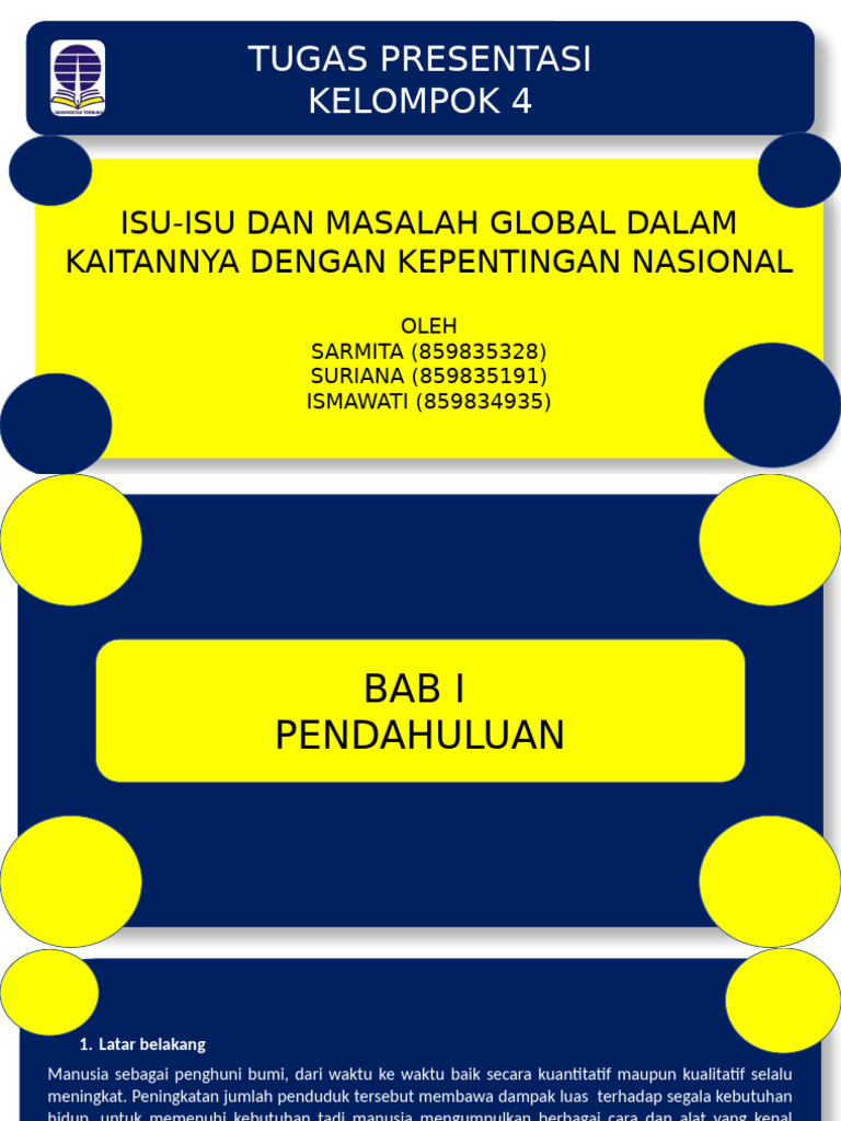 TUGAS PRESENTASI KELOMPOK 4 PERSPEKTIF GLOBAL | PDF