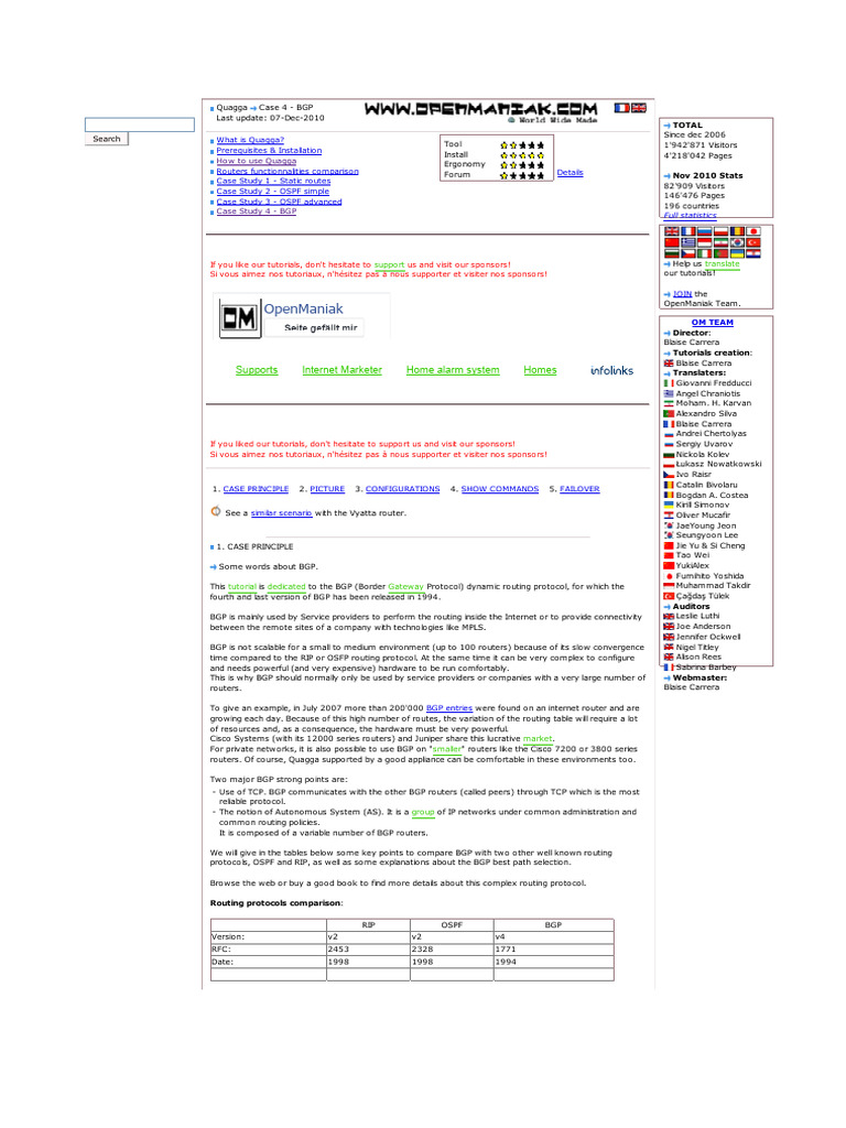 QUAGGA - The Easy Tutorial - Case Study 4 - BGP | PDF | Computer Science | Computer Engineering