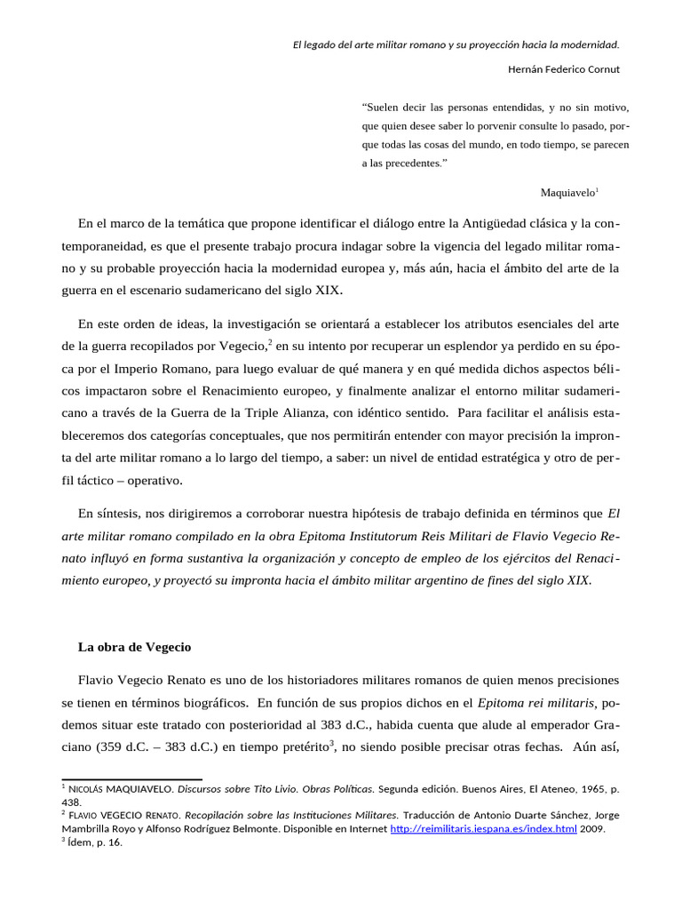 El Legado Del Arte Militar Romano y Su P | PDF | Legion romana | Militar