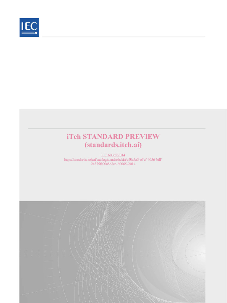 Exigences de sécurité IEC 60065:2014 | PDF | Commission ...