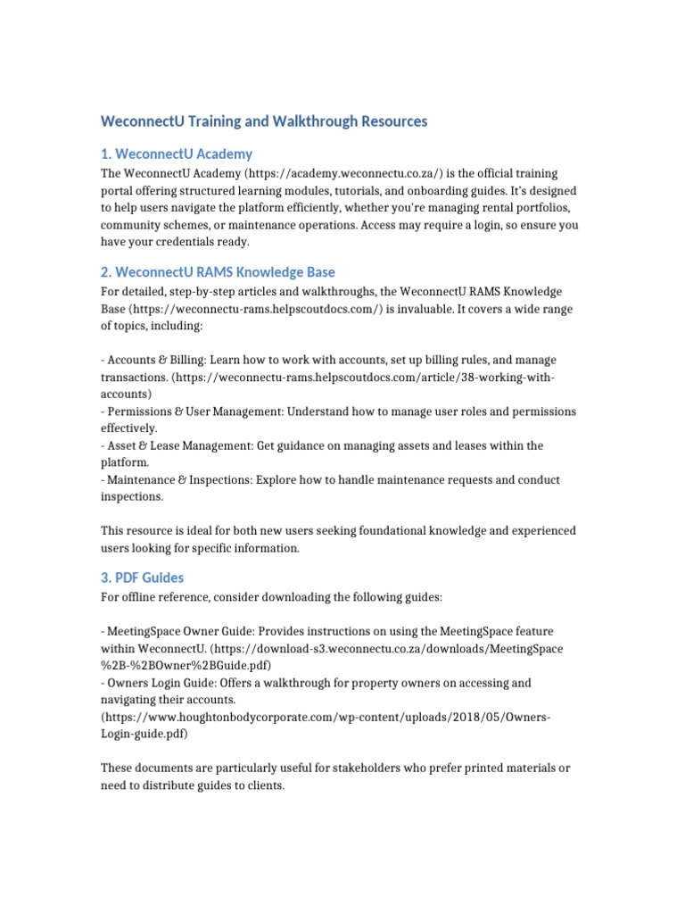 WeconnectU Training Manual | PDF | Knowledge | Computing