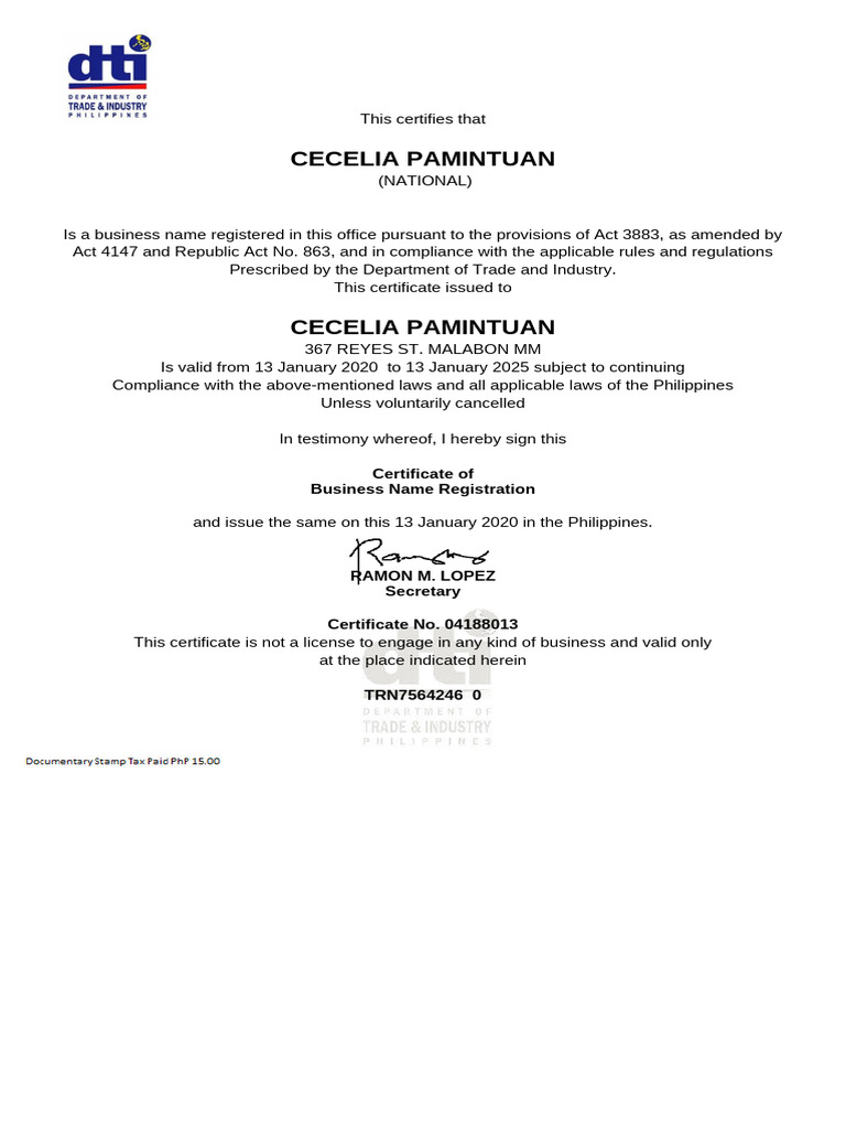 Cecelia Dti | PDF