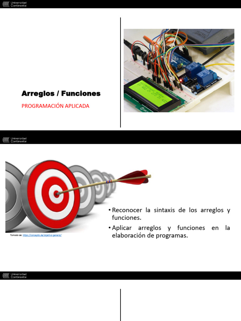 Arreglos / Funciones: Programación Aplicada | PDF | Cambiar | Programación de computadoras