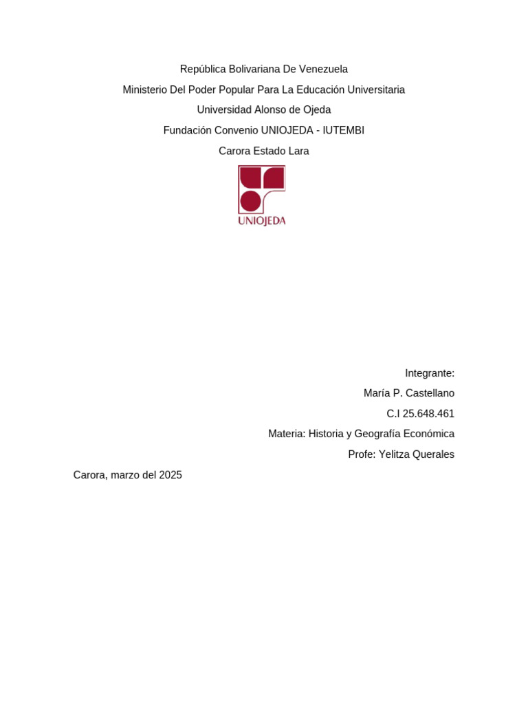 Maria Geo 2 | PDF | Venezuela | Desigualdad social