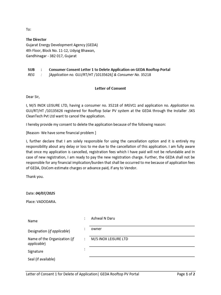 Consumer Consent | PDF