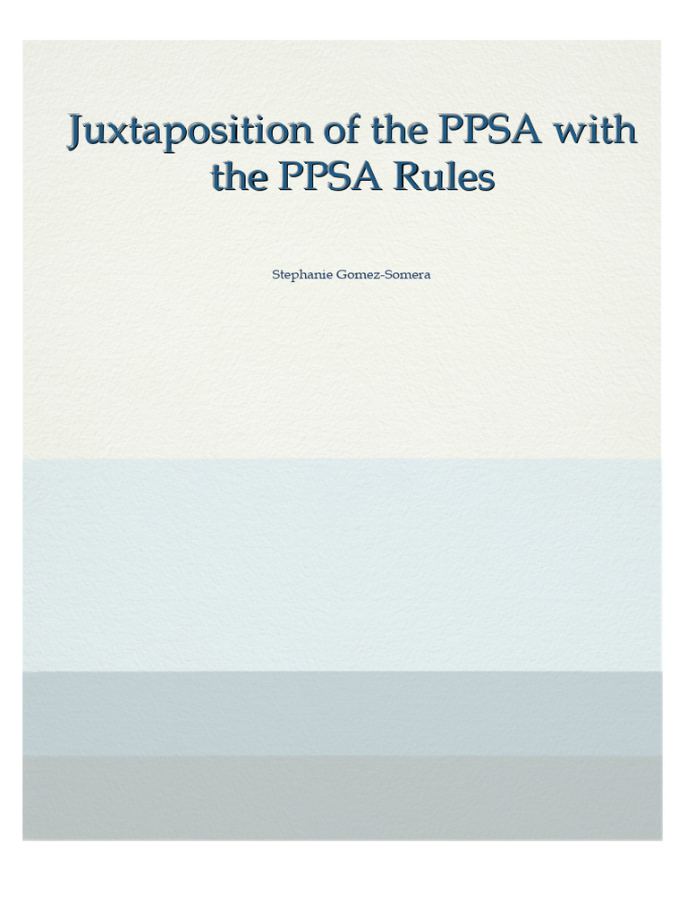 Ppsa and Ppsarules | PDF | Security Interest | Securities (Finance)