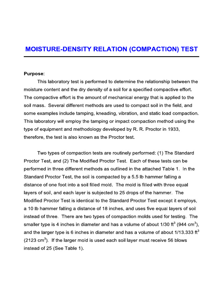 Experiment 9-Compaction | PDF