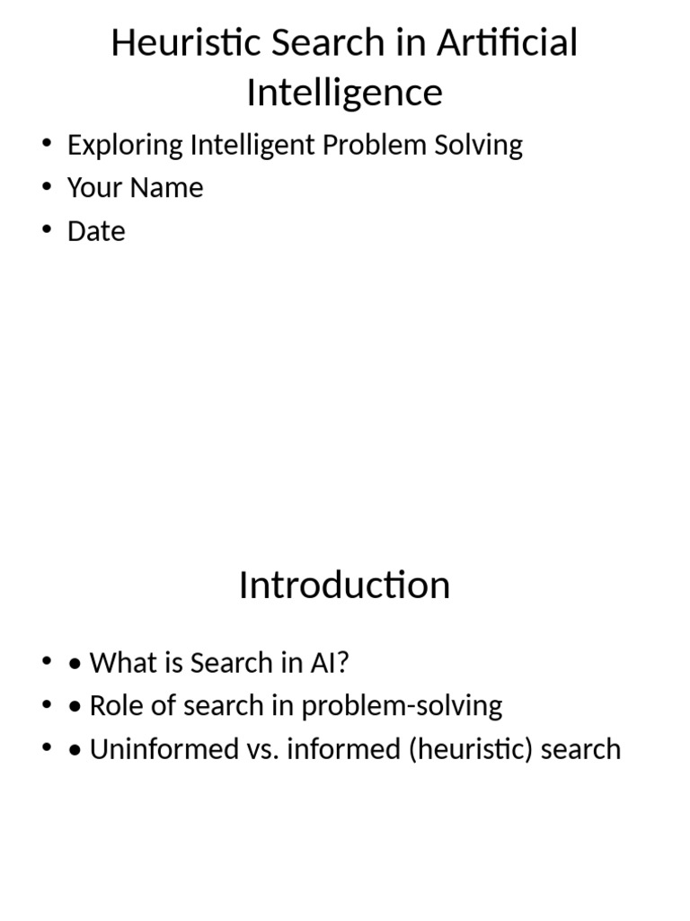 Heuristic Search Presentation | PDF
