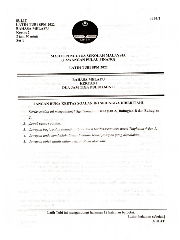 Form4 BM - PP2022 - 5sep2023 | PDF