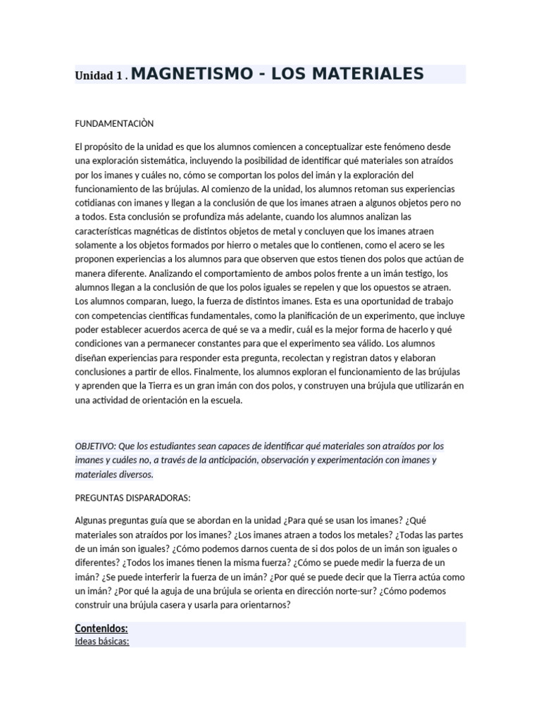 Magnestismo 4to Grado | PDF | Imán | Magnetismo