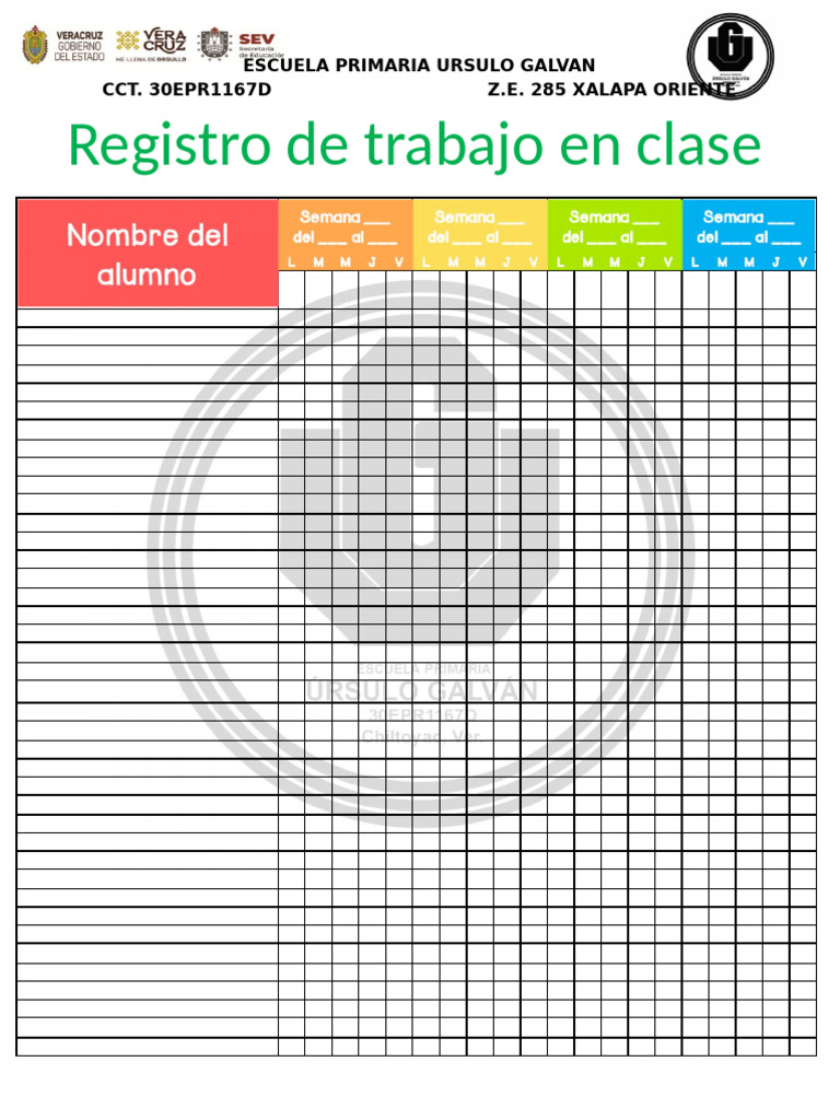 Registro de Trabajos en Clase | PDF