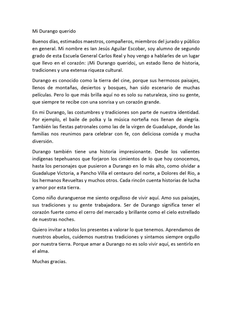 Mi Durango Querido | PDF