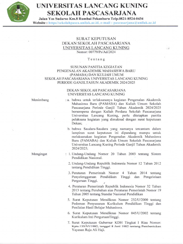 SK Pamaba Genap Ta 2024-2025 | PDF