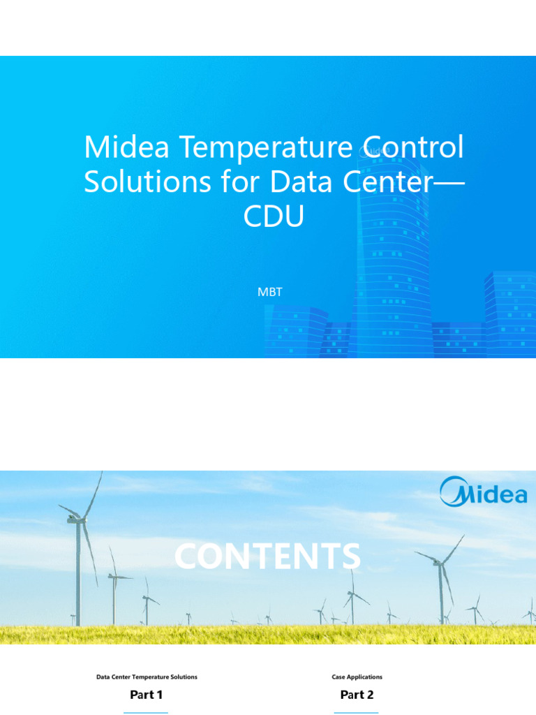 Midea Temperature Control Solution For Data Center - CDU | PDF | Data ...