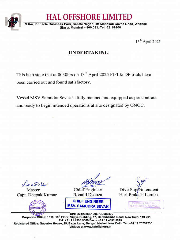 Letter of Undertaking 13.04.2025 | PDF