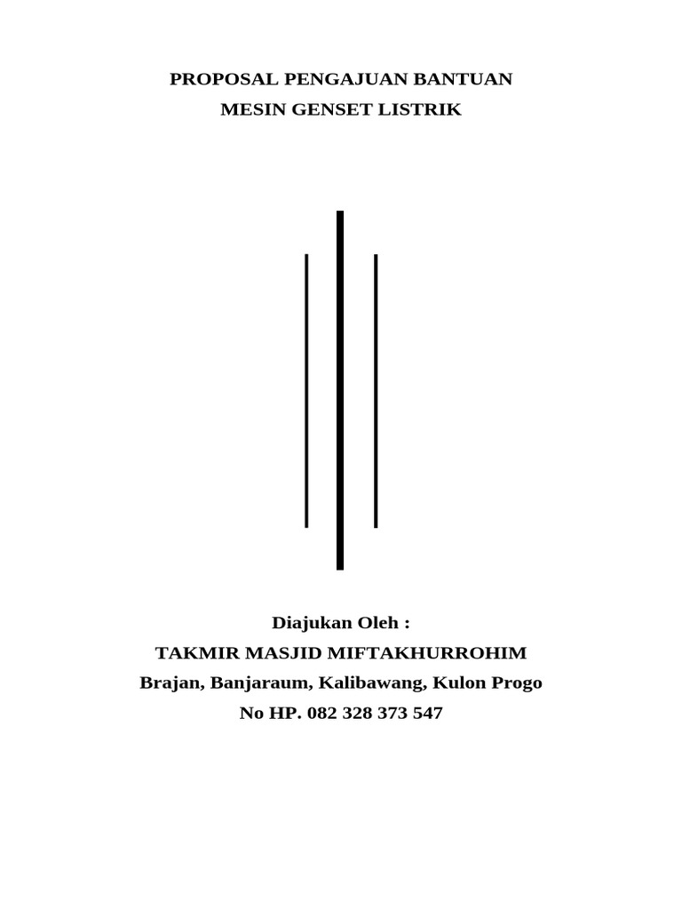 Proposal Genset | PDF