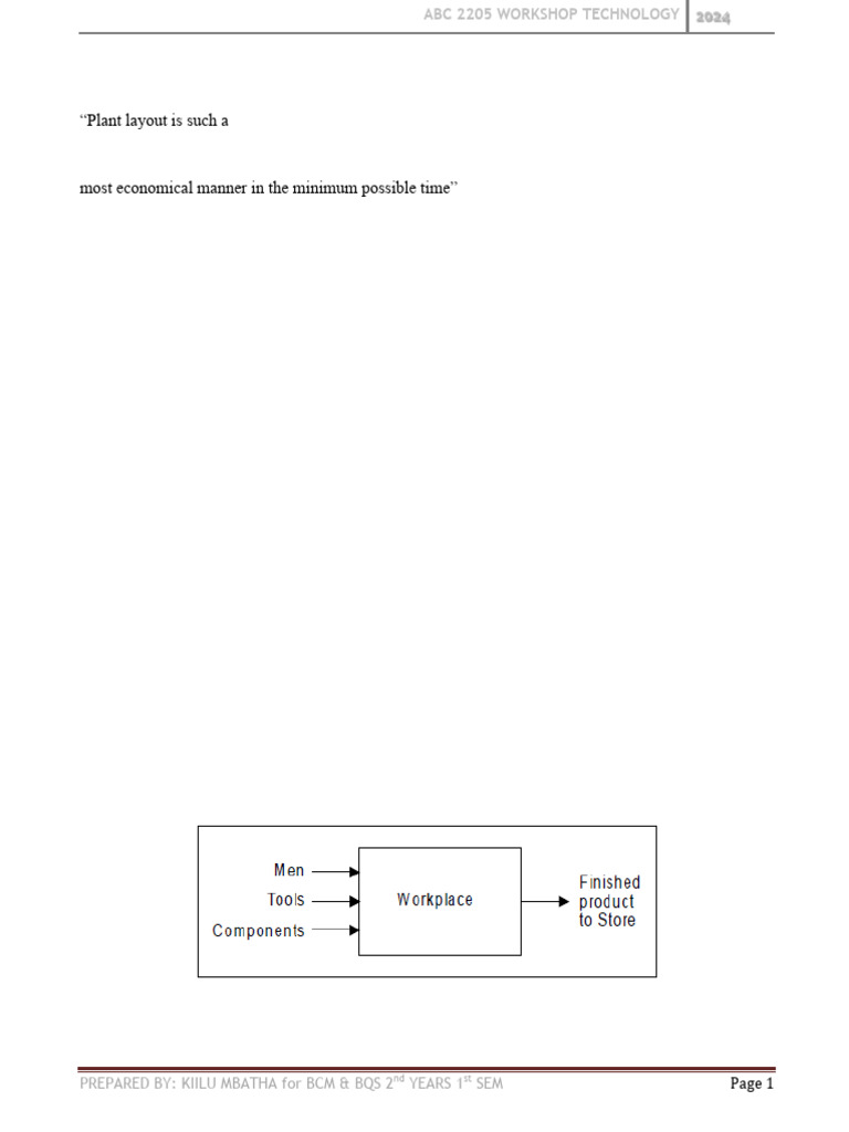 Workshop Technology and Layout Guide | PDF | Personal Protective ...