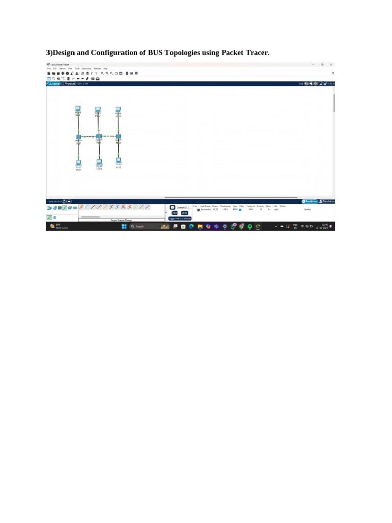3.design and Configuration of BUS Topologies Using Packet Tracer | PDF