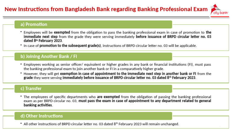 New Instructions - Banking Professional Exam | PDF