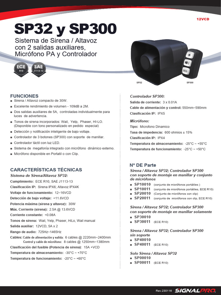 Spec SP32 | PDF | Micrófono | Altoparlante