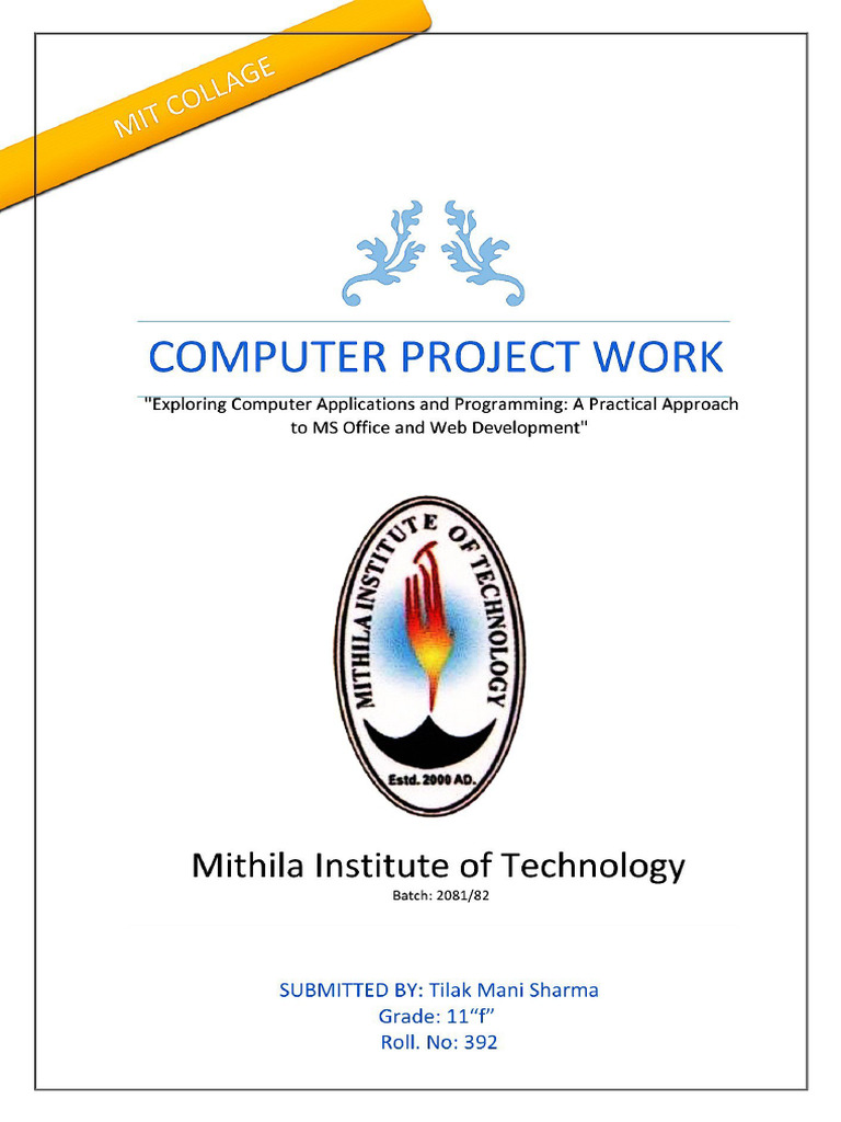 Tilak computer | PDF