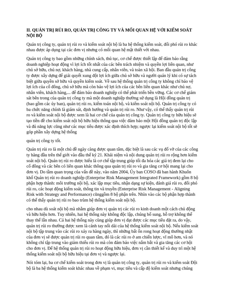 SGK chương II - Hệ thống KSNB | PDF