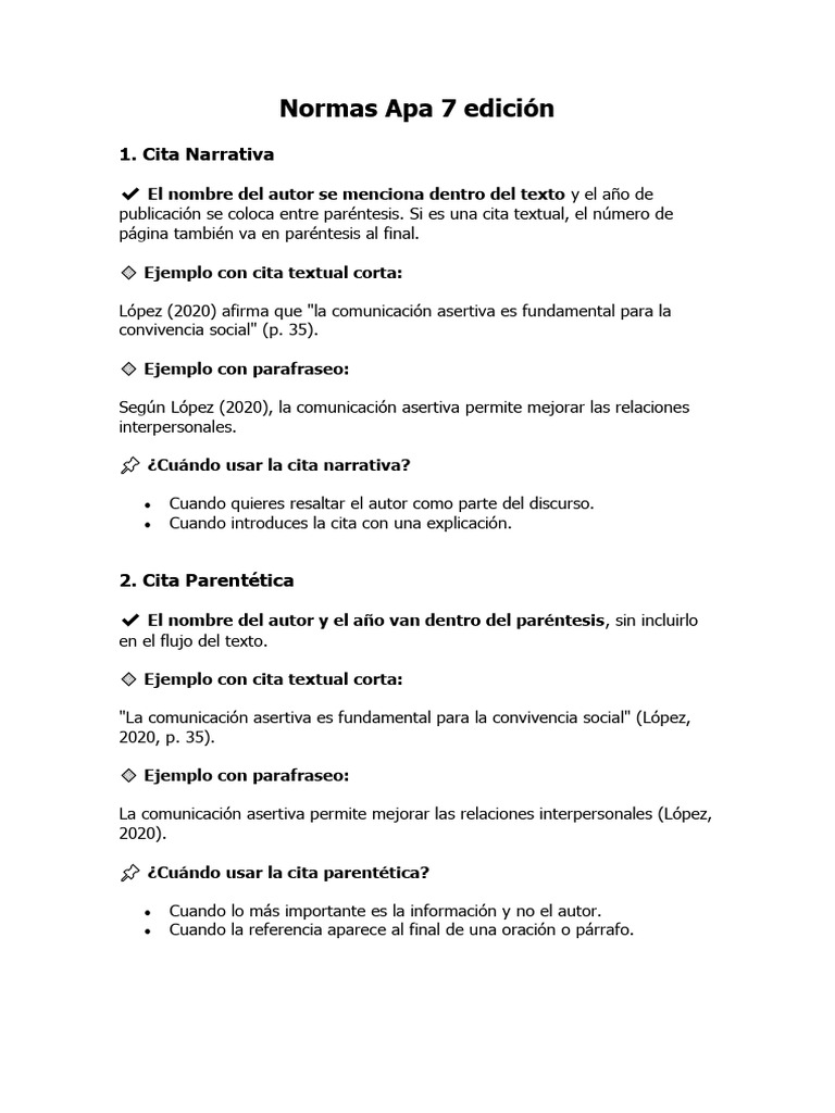 Aprendiendo A Usar Las Normas Apa Septima Edicion | PDF