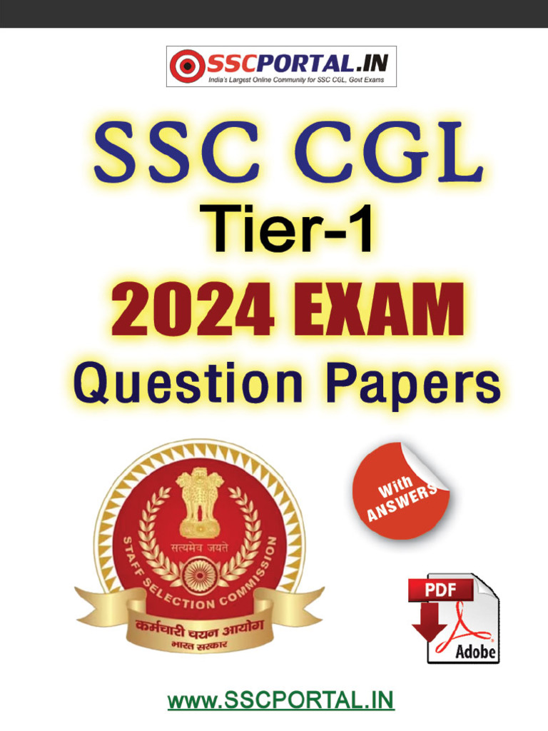 SSC CGL Tier 1 Question Paper 2024 PDF in English (All Shift ...