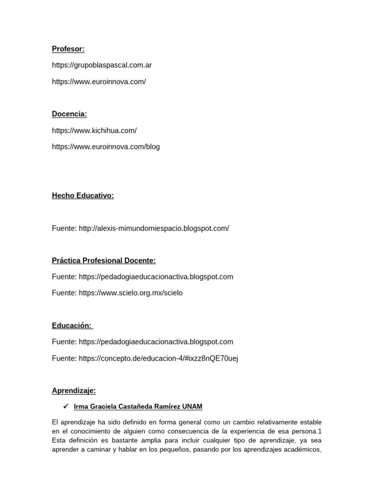 Conceptos Educacion | PDF | Aprendizaje | Enseñando