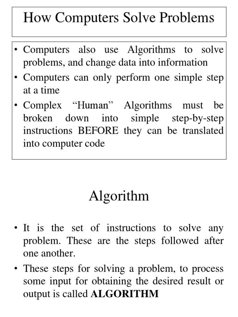 How Computers Solve Problems | Download Free PDF | Algorithms | Software Engineering