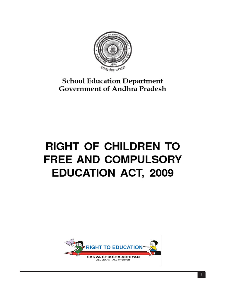 Right of Children To Free and Compulsory Education Act 2009 | PDF ...