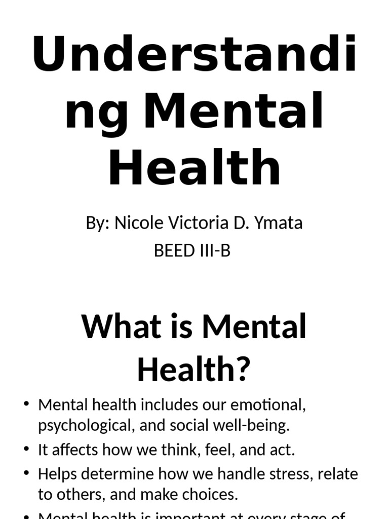 Mental Health Presentation | PDF