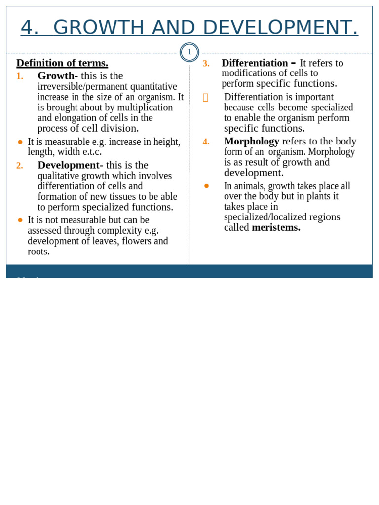 Growth and Development. Notes | PDF | Seed | Auxin