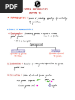 Human Reproduction Handwritten Notes | PDF