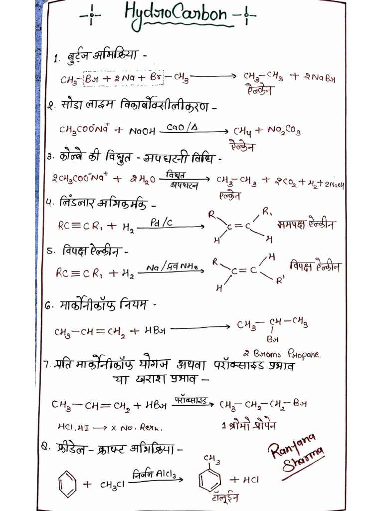 Organic chemistry important reaction chart | PDF