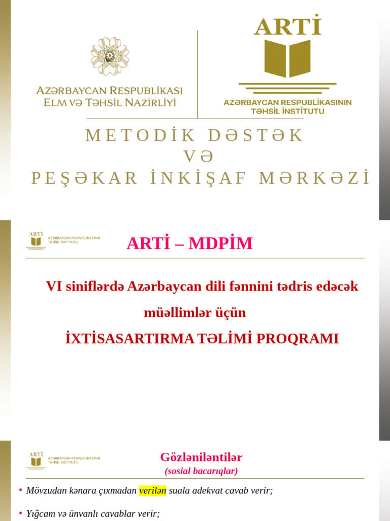 Yeni Derslik 6-Cı Sinif 2-Ci Gün | PDF