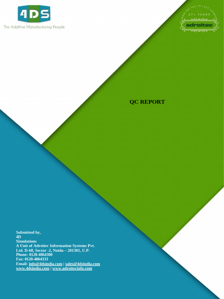 Formal QC - REPORT BATCH 24 | PDF | Density | Length