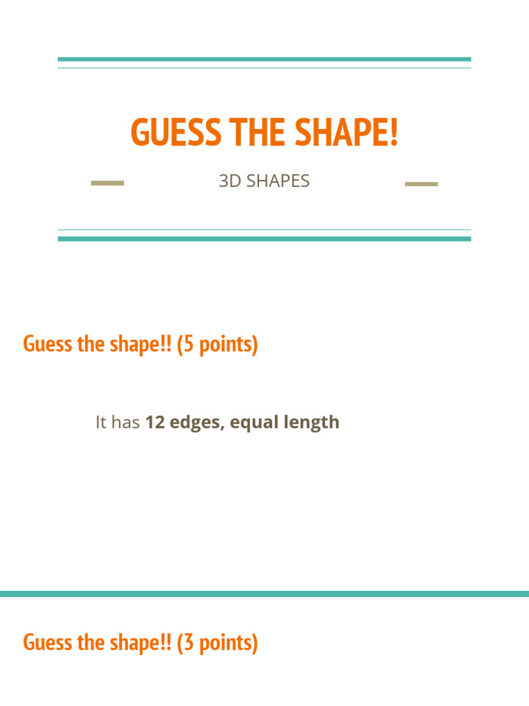 Guess The Shape! | PDF