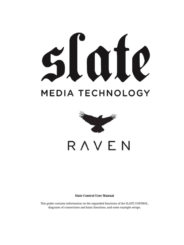 Slate Control User Manual | PDF | Information And Communications ...