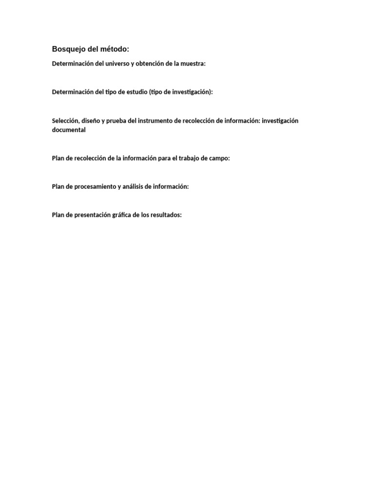 Bosquejo Del Método | PDF