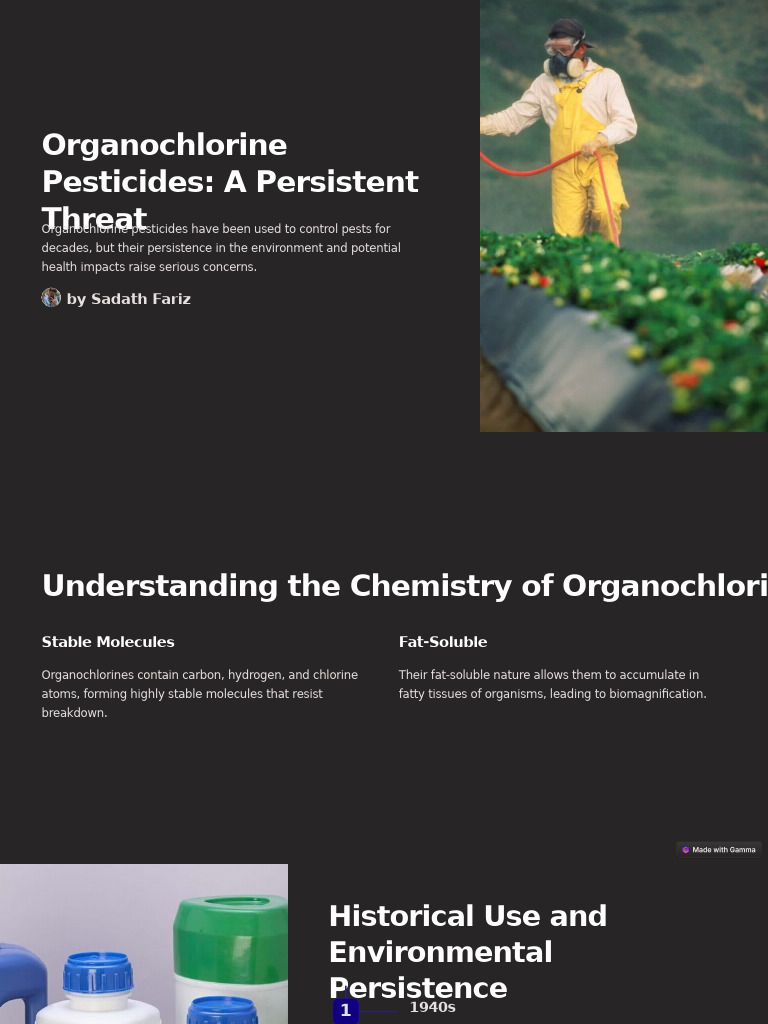 Organochlorine Pesticides A Persistent Threat | PDF