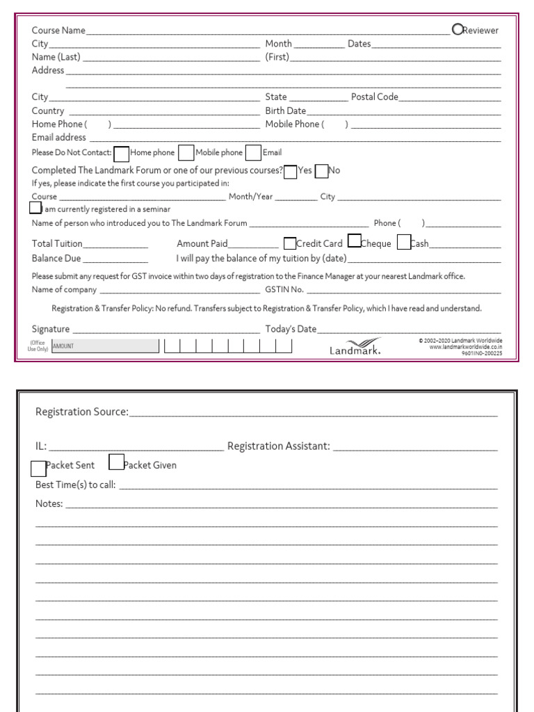 Registration Card Fillable | PDF | Tuition Payments | Fee
