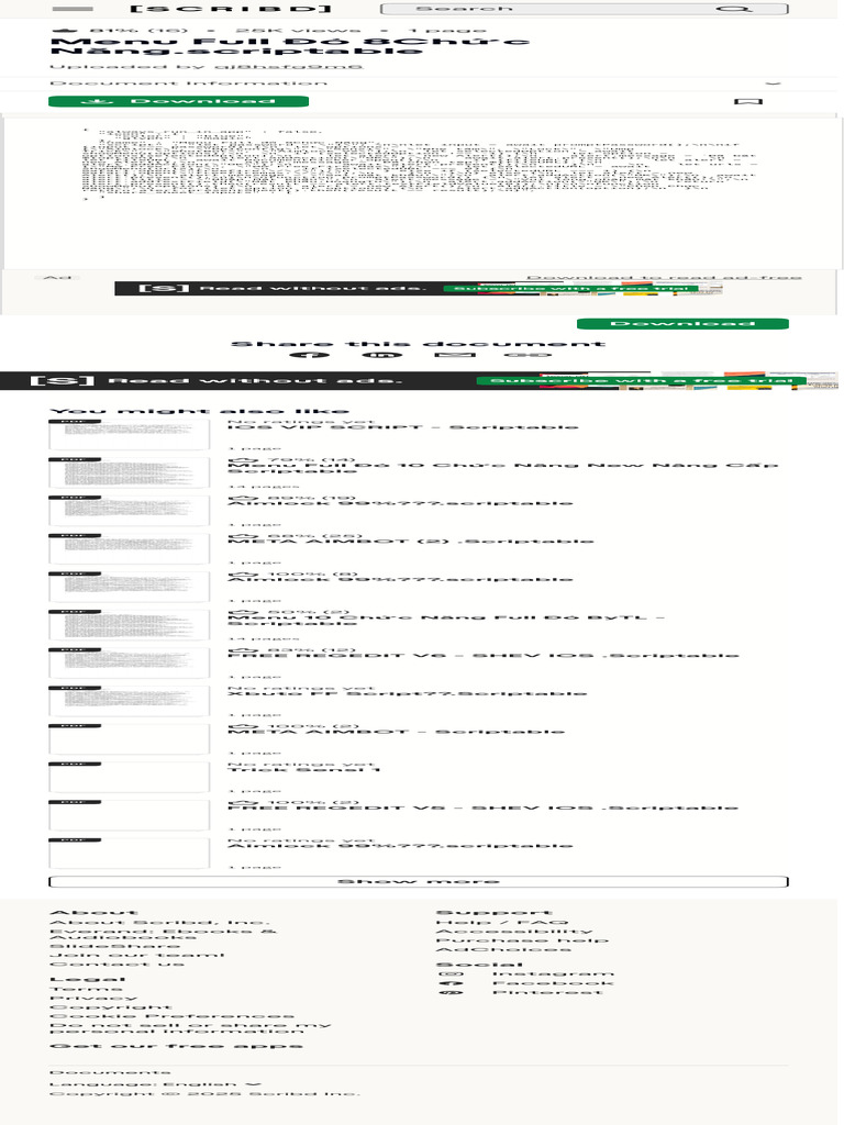 Menu Full Đỏ 8chức Năng - Scriptable PDF | PDF | Scribd | Apple Inc. Software