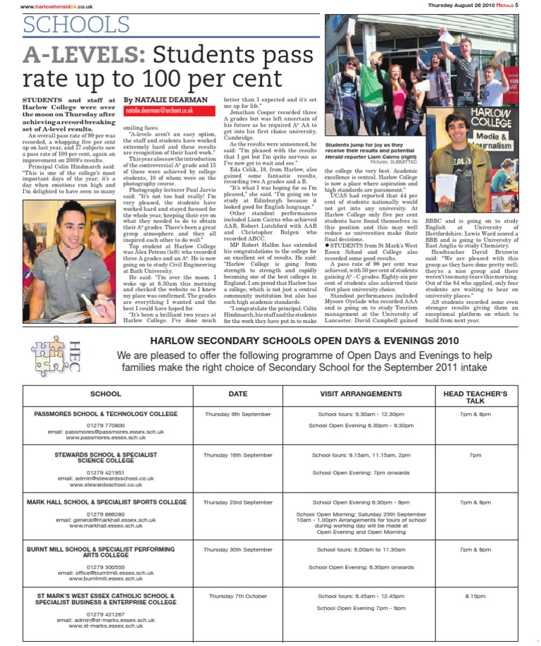 A-Level Results | PDF | Schools | Leisure