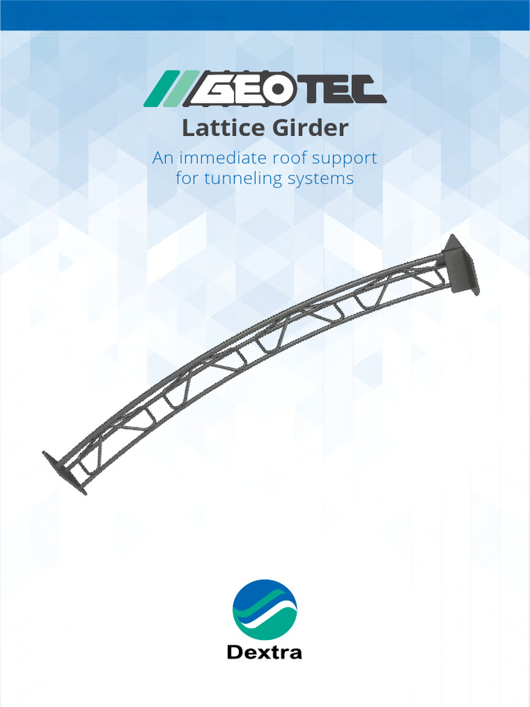 Dextra GEOTEC Lattice Girder Brochure EN - 2412 | PDF | Structural Steel | Yield (Engineering)