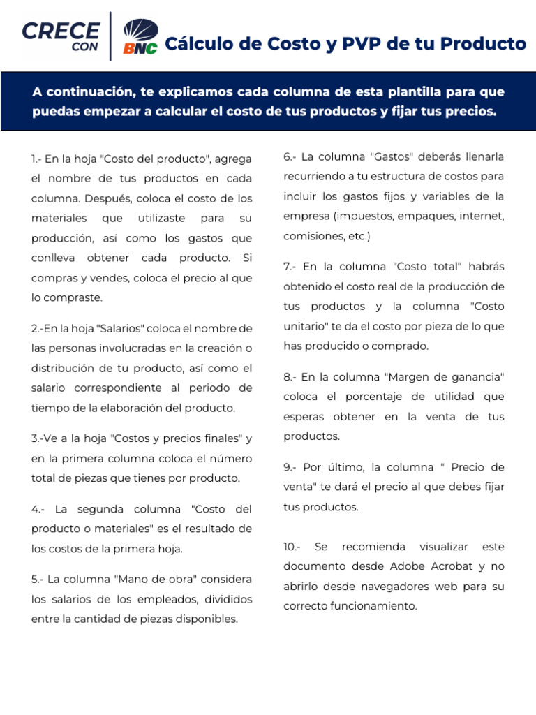 Calcula El PVP de Tu Producto | PDF | Economias