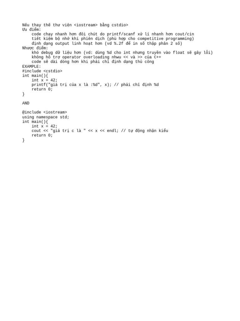 !Iostr.vs.Cstdio | PDF