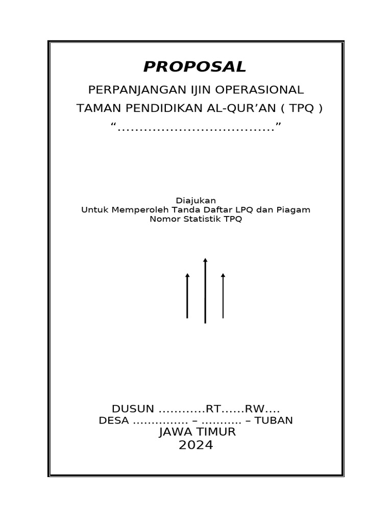 CONTOH PROp TPQ PERPANJANAGAN 24 | PDF